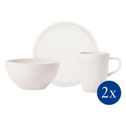 Villeroy & Boch Geschirr-Set VILLEROY & BOCH "Fr&uuml;hst&uuml;cks-Set Artesano Original wei&szlig;", wei&szlig;, Porzellan, Geschirr-Sets, Geschirr-Set