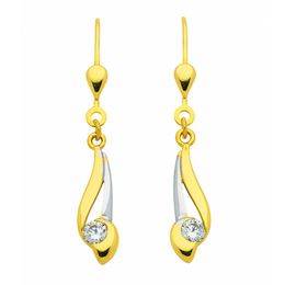 Adelia&acute;s Paar Ohrh&auml;nger ADELIA&acute;S "Ohrh&auml;nger Ohrringe 333 Gold ( 8K ) mit Zirkonia", silber, Ohrringe, Damen, Damen, Gold, Goldohrringe