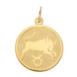 Adelia&acute;s Kettenanh&auml;nger ADELIA&acute;S "333 Gold Sternzeichen Anh&auml;nger Stier &Oslash; 16 mm", gold, Schmuckanh&auml;nger, Damen, Stier, Gold, Kettenanh&auml;nger, Goldschmuck f&uuml;r Damen & Herren