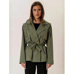 Outdoorjacke TEESHOPPEN "TEESHOPPEN Jacket Sia", Damen, Gr. L, khaki, Obermaterial: 100% Baumwolle, Jacken Outdoorjacke