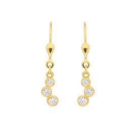 Adelia&acute;s Paar Ohrh&auml;nger ADELIA&acute;S "Ohrh&auml;nger Ohrringe 333 Gold ( 8K ) mit Zirkonia", gold, Ohrringe, Damen, Damen, Gold, Goldohrringe