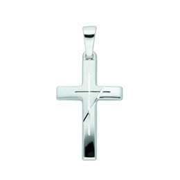 Adelia&acute;s Kettenanh&auml;nger ADELIA&acute;S "Kreuzanh&auml;nger 585 Wei&szlig;gold ( 14K )", silber, Schmuckanh&auml;nger, Damen, Gold, Kettenanh&auml;nger, Goldanh&auml;nger Kreuz