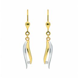 Adelia&acute;s Paar Ohrh&auml;nger ADELIA&acute;S "Ohrh&auml;nger Ohrringe 333 Gold ( 8K ) mit Zirkonia", silber, Ohrringe, Damen, Damen, Gold, Goldohrringe