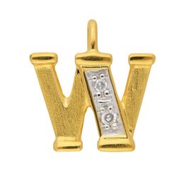 Adelia&acute;s Buchstabenanh&auml;nger ADELIA&acute;S "585 Gold Buchstabenanh&auml;nger", gold, Schmuckanh&auml;nger, Damen, 0,02 VVS = sehr sehr kleine Einschl&uuml;sse mit Diamant, Gold, mit Diamant Goldschmuck f&uuml;r Damen & Herren