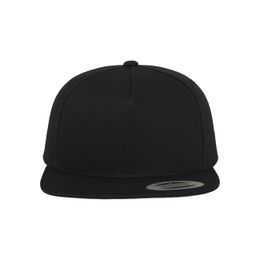 Flex Cap Flexfit "Flexfit Unisex Classic 5 Panel Snapback", Gr. onesize, schwarz, 100% Baumwolle, Caps
