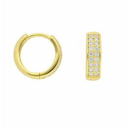 Adelia&acute;s Paar Creolen ADELIA&acute;S "Creolen Ohrringe 333 Gold ( 8K ) mit Zirkonia", gold, Ohrringe, Damen, Damen, Gold, Goldohrringe