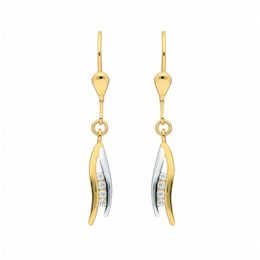 Adelia&acute;s Paar Ohrh&auml;nger ADELIA&acute;S "Ohrh&auml;nger Ohrringe 333 Gold ( 8K ) mit Zirkonia", silber, Ohrringe, Damen, Damen, Gold, Goldohrringe