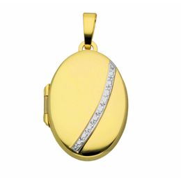 Adelia&acute;s Medallionanh&auml;nger ADELIA&acute;S "Medaillon 333 Gold ( 8K )", silber, Schmuckanh&auml;nger, Damen, Gold, Goldanh&auml;nger