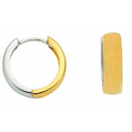 Adelia&acute;s Paar Creolen ADELIA&acute;S "13,8 mm ⌀ Creolen Ohrringe 333 Wei&szlig;gold ( 8K )", gold (silber), Ohrringe, Damen, Damen, Gold, Goldohrringe
