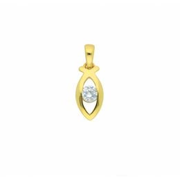 Adelia&acute;s Kettenanh&auml;nger ADELIA&acute;S "Anh&auml;nger 333 Gold ( 8K ) mit Zirkonia", gold, Schmuckanh&auml;nger, Damen, mit Zirkonia, Gold, Kettenanh&auml;nger, Goldanh&auml;nger