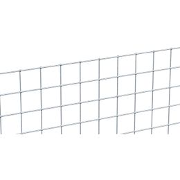 Schwei&szlig;gitter Alberts, silber (silberfarben), H:100cm, Stahl, Zaunelemente, H&ouml;he: 50 und 100 cm, Gesamtl&auml;nge: 5 m, Maschen: 19x19 mm