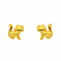 Adelia&acute;s Paar Ohrh&auml;nger ADELIA&acute;S "Katze Ohrstecker Ohrringe 333 Gold ( 8K )", gold, Ohrringe, Jungen, Kinder, Gold, Goldohrringe Katze