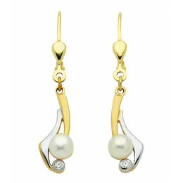 Adelia&acute;s Paar Ohrh&auml;nger ADELIA&acute;S "Ohrh&auml;nger Ohrringe 333 Gold ( 8K ) mit Zirkonia", silber, Ohrringe, Damen, Damen, Gold, Goldohrringe