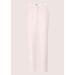 Madeleine Mode B&uuml;gelfaltenhose MADELEINE "Leinenhose Schlichte Stoffhose mit B&uuml;gelfalten", Damen, Gr. 34, N + K Gr, wollwei&szlig;, Obermaterial: 70% Lyocell CLY. 30% Leinen LI., Modern, normal, Hosen