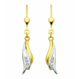 Adelia&acute;s Paar Ohrh&auml;nger ADELIA&acute;S "Ohrh&auml;nger Ohrringe 333 Gold ( 8K ) mit Zirkonia", gold (silber), Ohrringe, Damen, Damen, Gold, Goldohrringe