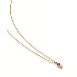 Adelia&acute;s Kettenanh&auml;nger ADELIA&acute;S "Anh&auml;nger aus 333 Gelbgold", gold, Schmuckanh&auml;nger, Damen, Gold, Kettenanh&auml;nger, mit Zirk/Rubin