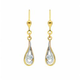 Adelia&acute;s Paar Ohrh&auml;nger ADELIA&acute;S "Ohrh&auml;nger Ohrringe 333 Gold ( 8K ) mit Zirkonia", silber, Ohrringe, Damen, Damen, Gold, Goldohrringe