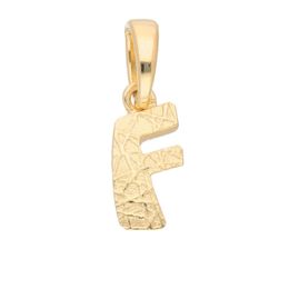 Adelia&acute;s Buchstabenanh&auml;nger ADELIA&acute;S "Buchstabenanh&auml;nger F 333 Gold ( 8K )", gold, Schmuckanh&auml;nger, Damen, F, Gold, Goldanh&auml;nger Buchstabe F