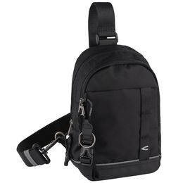 Cityrucksack Camel Active "Connect", Damen, Gr. B/H/T: 18cm x 25cm x 8cm, schwarz, Nylon, beschichtet, clean, unifarben, Rucks&auml;cke Cityrucksack, perfekt durchdachtes modulares Reisetaschensortiment in vielen Styles