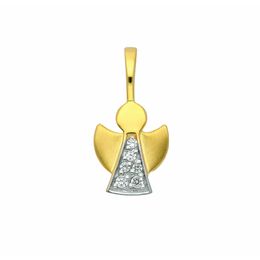 Adelia&acute;s Kettenanh&auml;nger ADELIA&acute;S "Engelanh&auml;nger 333 Gold ( 8K ) mit Zirkonia", silber, Schmuckanh&auml;nger, Damen, mit Zirkonia, Gold, Kettenanh&auml;nger, Goldanh&auml;nger Engel