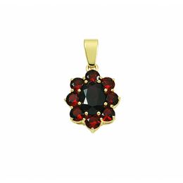 Adelia&acute;s Kette mit Anh&auml;nger ADELIA&acute;S "Damen 333 Gold Anh&auml;nger mit Granat", rot, Halsketten, Damen, Gold, Schmuckset - Set mit Halskette