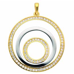 Adelia&acute;s Kettenanh&auml;nger ADELIA&acute;S "Anh&auml;nger 333 Gold ( 8K ) mit Zirkonia", silber, Schmuckanh&auml;nger, Damen, mit Zirkonia, Gold, Kettenanh&auml;nger, Goldanh&auml;nger