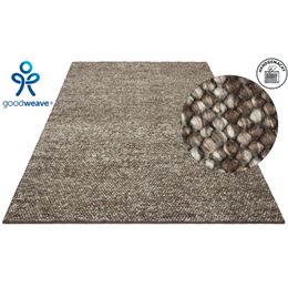 Wollteppich OTTO HOME "Wolly, Wolle" Gr. 7, braun, B:240cm H:14mm L:320cm, Wolle, Teppiche, handgewebt, Handweb Teppiche, Wohnzimmer, Schlafzimmer, Esszimmer