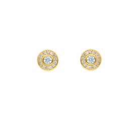 Adelia&acute;s Paar Ohrh&auml;nger ADELIA&acute;S "Ohrstecker Ohrringe 585 Gold ( 14K ) mit Zirkonia", gold, Ohrringe, Damen, Damen, Gold, Goldohrringe