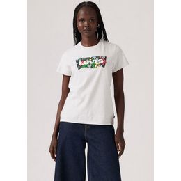 Levi's T-Shirt LEVI'S "LSE THE PERFECT TEE", Damen, Gr. XS (34), deirdre floral bw, Jersey, Obermaterial: 100% Baumwolle, bedruckt, figurumspielend h&uuml;ftlang, Rundhals, Shirts T-Shirt, mit Logodruck