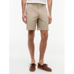 Chinoshorts Tommy Hilfiger "DOVER 8" ESS TWILL SHORT", Herren, Gr. 30, N-Gr, batique khaki, Web, Obermaterial: 97% Baumwolle, 3% Elasthan, gerade kniefrei, Hosen Chinoshorts, Twill-Shorts mit 20 cm Schrittl&auml;nge