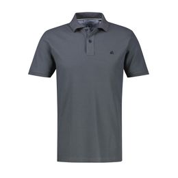 Poloshirt Lerros "Poloshirt Herren COOL & DRY atmungsaktiv Piqu&eacute;", Herren, Gr. L, lava grau, 60% Baumwolle, 40% Polyester, ohne Ausschnitt, Shirts, Trocknet schnell, angenehm k&uuml;hl, pflegeleicht, kurzarm, einfarbig