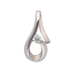 Adelia&acute;s Kettenanh&auml;nger ADELIA&acute;S "333 Wei&szlig;gold Anh&auml;nger", silber, Schmuckanh&auml;nger, Damen, mit Zirkonia, Gold, Kettenanh&auml;nger, mit Zirkonia Goldschmuck f&uuml;r Damen