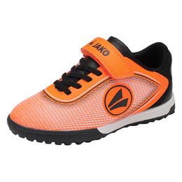 Fu&szlig;ballschuh Jako "J-ST COURSE EV", M&auml;dchen, Gr. 30, orange (neon orange, jet schwarz), Synthetik, Textil, mehrfarbig, Schuhe Fu&szlig;ballschuh, f&uuml;r verschiedene, synthetische Hartplatz-Typen, f&uuml;r Kinder