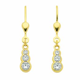 Adelia&acute;s Paar Ohrh&auml;nger ADELIA&acute;S "Ohrh&auml;nger Ohrringe 333 Gold ( 8K ) mit Zirkonia", gold, Ohrringe, Damen, Damen, Gold, Goldohrringe