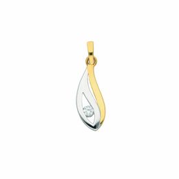 Adelia&acute;s Kettenanh&auml;nger ADELIA&acute;S "Anh&auml;nger 333 Gold ( 8K ) mit Zirkonia", gold (silber), Schmuckanh&auml;nger, Damen, mit Zirkonia, Gold, Kettenanh&auml;nger, Goldanh&auml;nger
