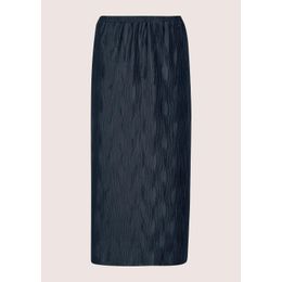 Madeleine Mode Midirock MADELEINE "Midirock Schlupfrock mit Wellenstruktur", Damen, Gr. 34, marine, Obermaterial: 100% Polyester PES., Modern, schmal, R&ouml;cke, Jerseyrock mit Struktur