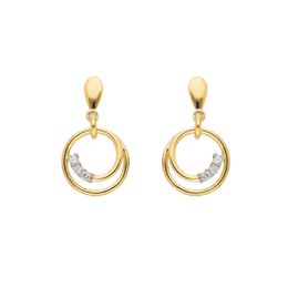 Adelia&acute;s Paar Ohrh&auml;nger ADELIA&acute;S "Ohrh&auml;nger Ohrringe 333 Gold ( 8K ) mit Zirkonia", gold (silber), Ohrringe, Damen, Damen, Gold, Goldohrringe