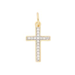 Adelia&acute;s Kettenanh&auml;nger ADELIA&acute;S "Kreuzanh&auml;nger 333 Gold ( 8K ) mit Zirkonia", gold (silber), Schmuckanh&auml;nger, Damen, mit Zirkonia, Gold, Kettenanh&auml;nger, Goldanh&auml;nger Kreuz