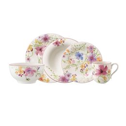 Villeroy & Boch Geschirr-Set VILLEROY & BOCH "Starter-Set Mariefleur Basic 10er Set bunt", bunt, Porzellan, Geschirr-Sets, Geschirr-Set
