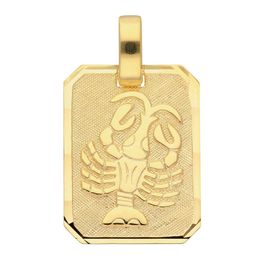 Adelia&acute;s Kettenanh&auml;nger ADELIA&acute;S "333 Gold Sternzeichen Anh&auml;nger Krebs", gold, Schmuckanh&auml;nger, Damen, Krebs, Gold, Kettenanh&auml;nger, Goldschmuck f&uuml;r Damen & Herren