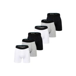 Boxershorts Stance "Boxershort Boxer Brief 6er Pack", Herren, Gr. L, bunt (schwarz, wei&szlig;, grau), Obermaterial: 47% Baumwolle CO. 47% Modal CMD. 6% Elasthan EL., Unterhosen