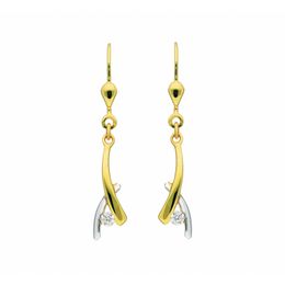 Adelia&acute;s Paar Ohrh&auml;nger ADELIA&acute;S "Ohrh&auml;nger Ohrringe 333 Gold ( 8K ) mit Zirkonia", silber, Ohrringe, Damen, Damen, Gold, Goldohrringe