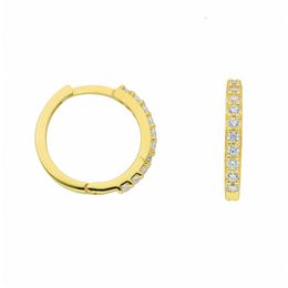 Adelia&acute;s Paar Creolen ADELIA&acute;S "Creolen Ohrringe 333 Gold ( 8K ) mit Zirkonia", gold, Ohrringe, Damen, Damen, Gold, Goldohrringe