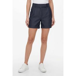 Shorts Only "ONLLINDA &ndash; Shorts mit hoher Taille und weitem Beinschnitt", Damen, Gr. XL, N-Gr, night sky detail:melange, Web, Obermaterial: 97% Polyester, 3% Elasthan, meliert, weit kurz, Hosen Shorts, Materialmix, High Waist