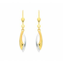 Adelia&acute;s Paar Ohrh&auml;nger ADELIA&acute;S "Ohrh&auml;nger Ohrringe 333 Gold ( 8K ) mit Zirkonia", silber, Ohrringe, Damen, Damen, Gold, Goldohrringe