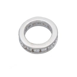 Adelia&acute;s Kettenanh&auml;nger ADELIA&acute;S "375 Wei&szlig;gold Anh&auml;nger &Oslash; 10 mm", silber, Schmuckanh&auml;nger, Damen, mit Zirkonia, Gold, Kettenanh&auml;nger, mit Zirkonia Wei&szlig;goldschmuck f&uuml;r Damen