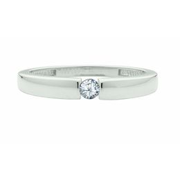 Adelia&acute;s Solit&auml;rring ADELIA&acute;S "Solit&auml;rring 585 Wei&szlig;gold ( 14K ) mit Zirkonia" Gr. 56, silber, Fingerringe, Damen, 56, Gold, Goldring Diamant