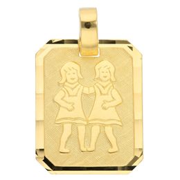 Adelia&acute;s Kettenanh&auml;nger ADELIA&acute;S "333 Gold Sternzeichen Anh&auml;nger Zwilling", gold, Schmuckanh&auml;nger, Damen, Zwilling, Gold, Kettenanh&auml;nger, Goldschmuck f&uuml;r Damen & Herren