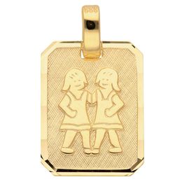 Adelia&acute;s Kettenanh&auml;nger ADELIA&acute;S "333 Gold Sternzeichen Anh&auml;nger Zwilling", gold, Schmuckanh&auml;nger, Damen, Zwilling, Gold, Kettenanh&auml;nger, Goldschmuck f&uuml;r Damen & Herren
