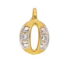 Adelia&acute;s Buchstabenanh&auml;nger ADELIA&acute;S "585 Gold Buchstabenanh&auml;nger", gold, Schmuckanh&auml;nger, Damen, 0,02 VVS = sehr sehr kleine Einschl&uuml;sse mit Diamant, Gold, mit Diamant Goldschmuck f&uuml;r Damen & Herren